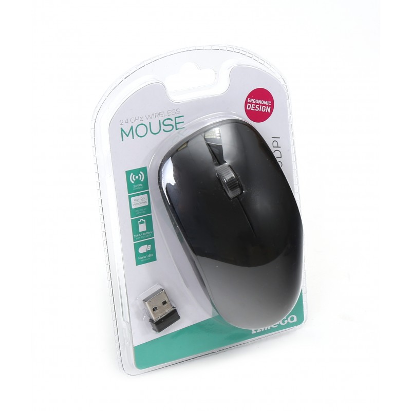 MOUSE OMEGA WIRELESS 2.4 GHZ 1200DPI BK