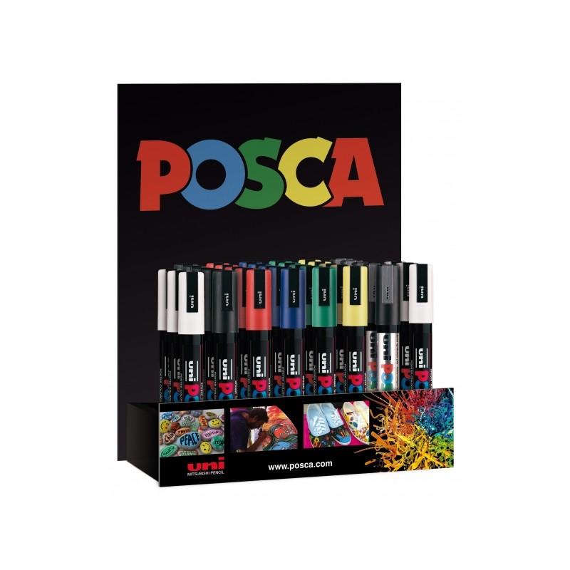 MARKER UNI POSCA PC-5M ESPOSITORE 36PZ