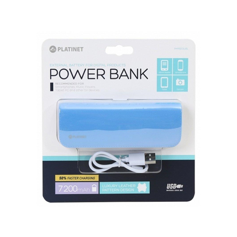 POWER BANK ( IN PELLE BLU ) 2600MAH BLU