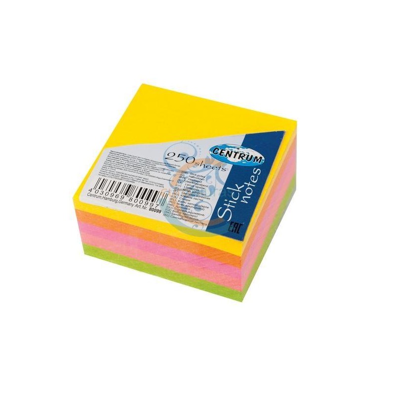 STICK NOTES 51X51 MM 250FF NEON