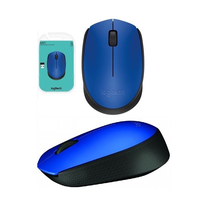 LOGITECH MOUSE M171 WIRELESS BLU