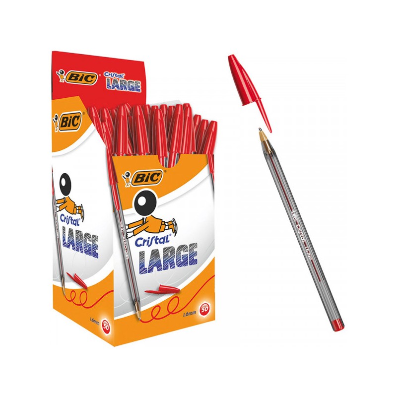 PENNE BIC CRISTAL LARGE 1.6 ROSSO
